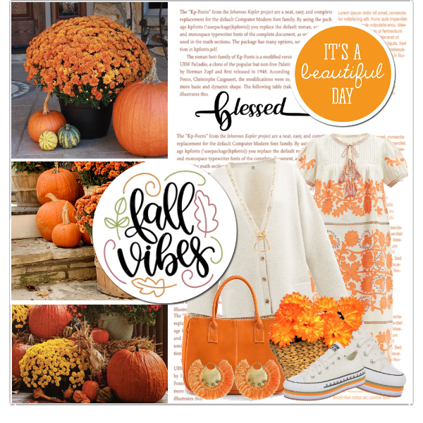 Cardigan and Light Weight Dress (Fall Themed Fashion Sets) - URSTYLE
