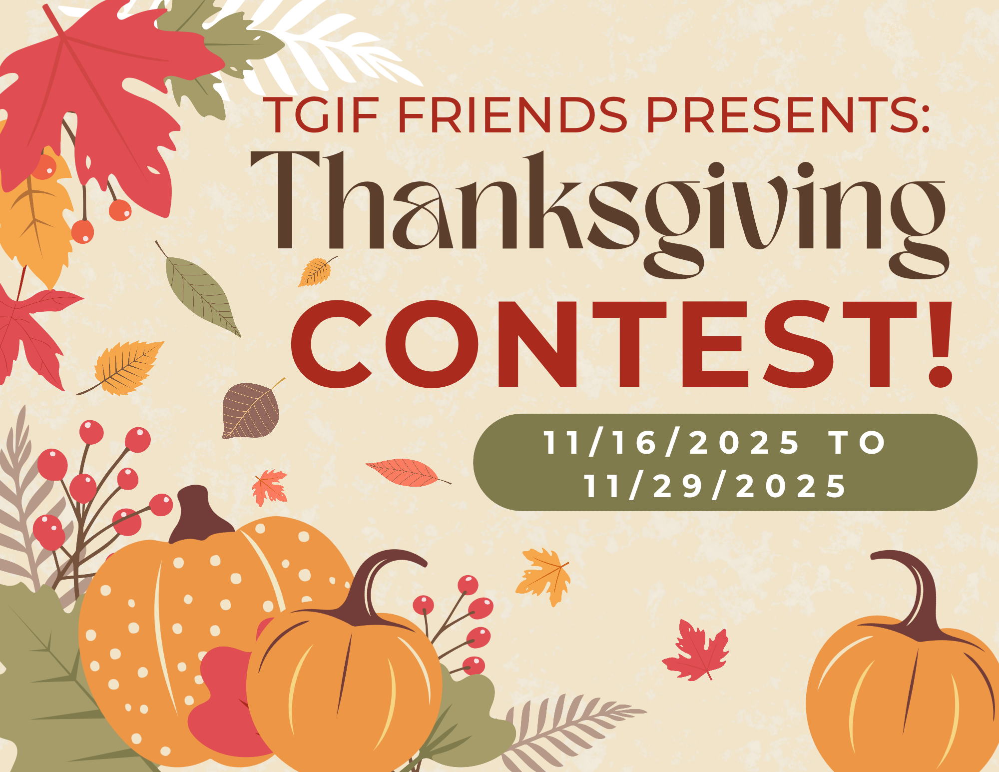 Thanksgiving Contest! - URSTYLE