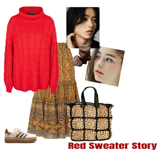 Red Sweater Story - Fashion look - URSTYLE