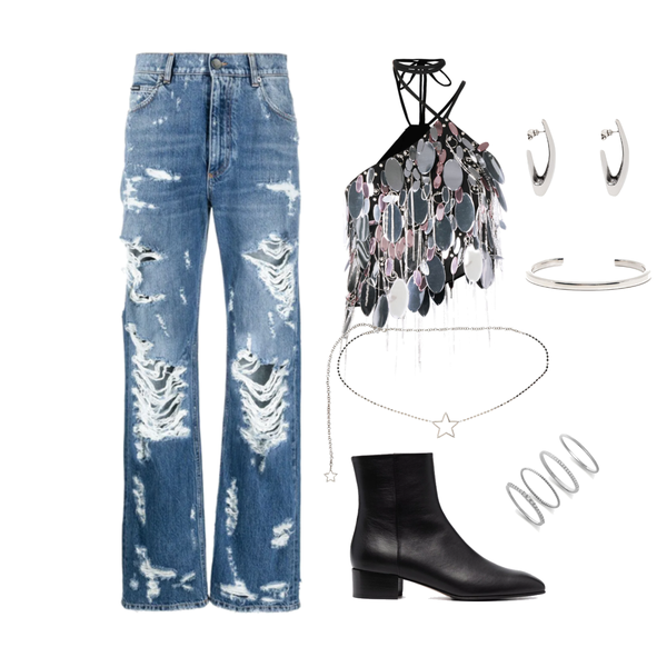 LE SSERAFIM - UNFORGIVEN kpop inspired outfit 01 - Fashion look - URSTYLE