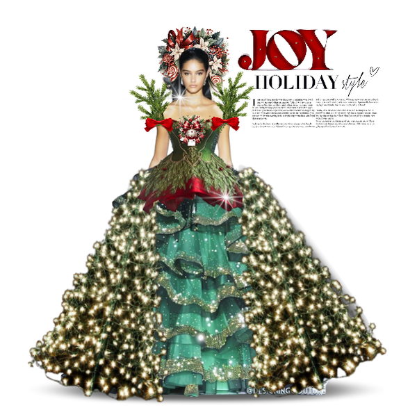 Dollie Diva Christmas Tree Dress - Fashion look - URSTYLE