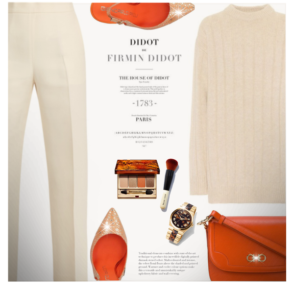 Cream and Burnt Orange - Fashion look - URSTYLE