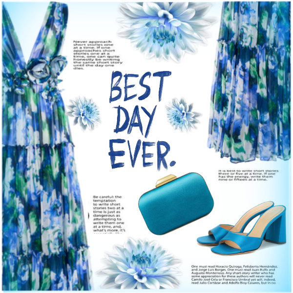 glam-fashion-dress-in-blue-floral - Fashion look - URSTYLE