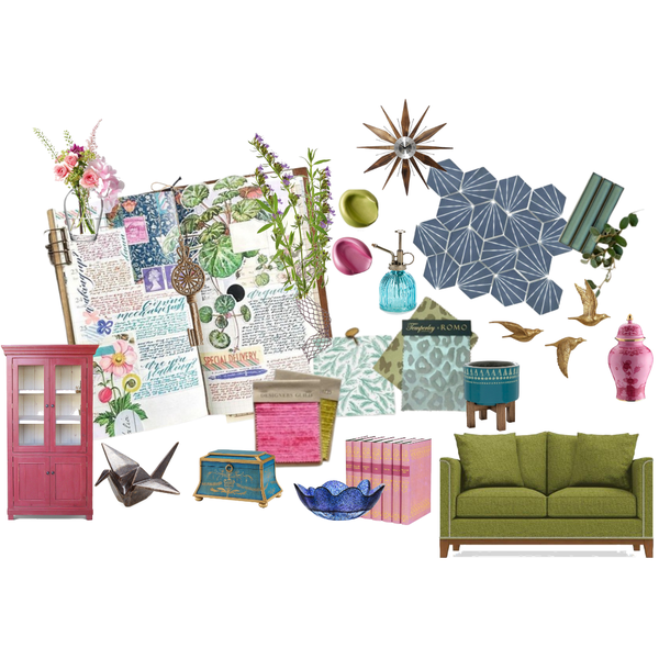 botanical journal inspiration board - Fashion look - URSTYLE