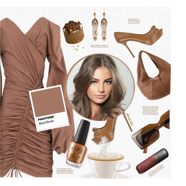 Indra Dress in Mocha Mousse - Fashion look - URSTYLE
