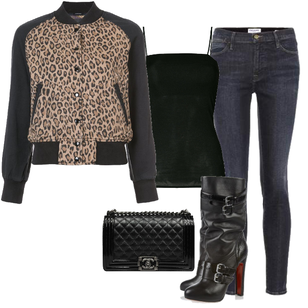 Leopard Bomber Jacket - Fashion look - URSTYLE