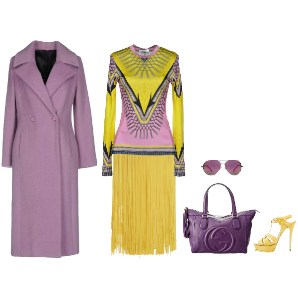 Complimentary Yellow Purple Creative - Fashion look - URSTYLE