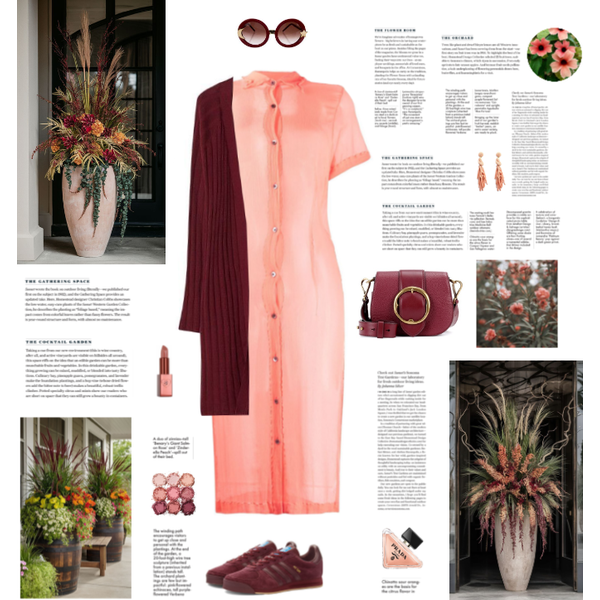 Salmon and maroon /020525 - Fashion look - URSTYLE