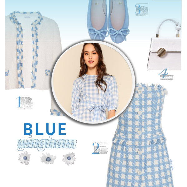 Blue Gingham Style - Fashion look - URSTYLE
