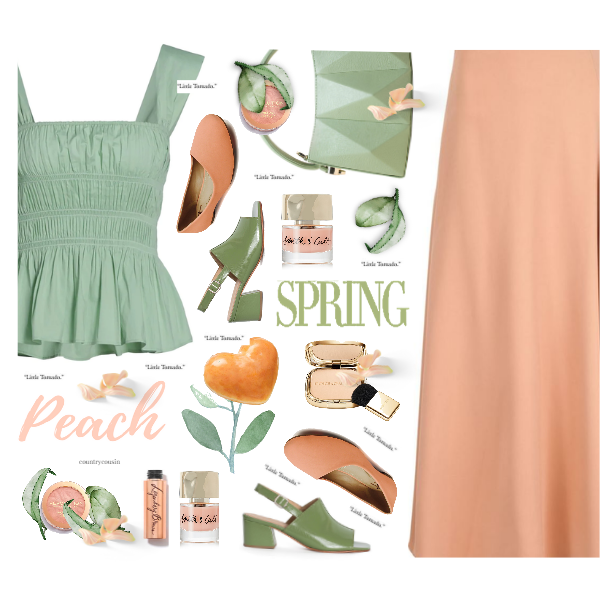 🍑peach & pistachio fashions with a donut - Fashion look - URSTYLE