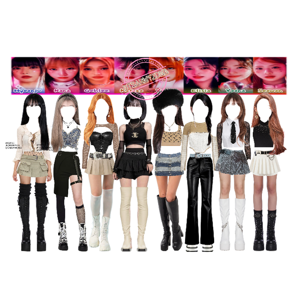 [UNIS] SUPERWOMAN PERFORMANCE INSPIRED OUTFIT SET - Fashion look - URSTYLE