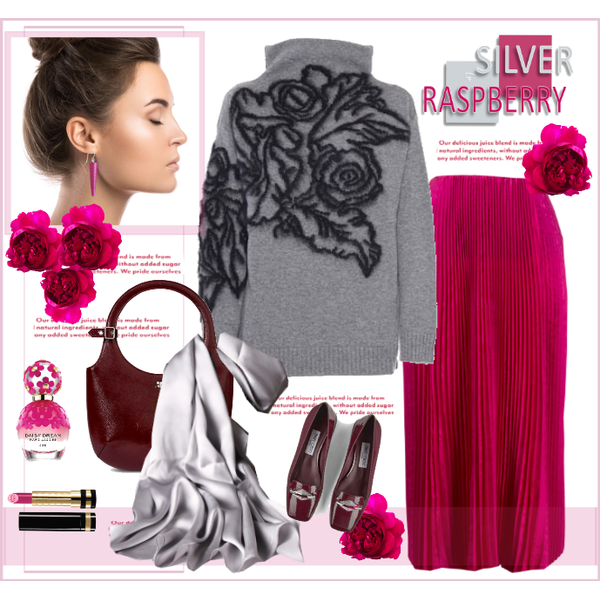 Silver & Raspberry - Fashion look - URSTYLE