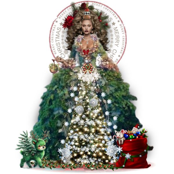 Diva Christmas Tree Dress - Fashion look - URSTYLE