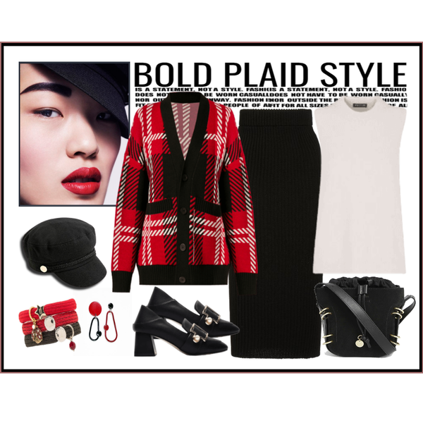 SL1P Oversize Plaid Cardigan Look - Fashion look - URSTYLE