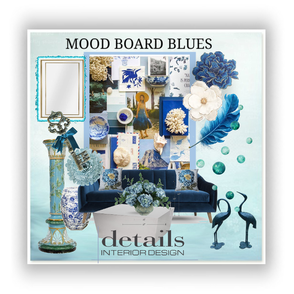 Mood Board Blues - Fashion look - URSTYLE