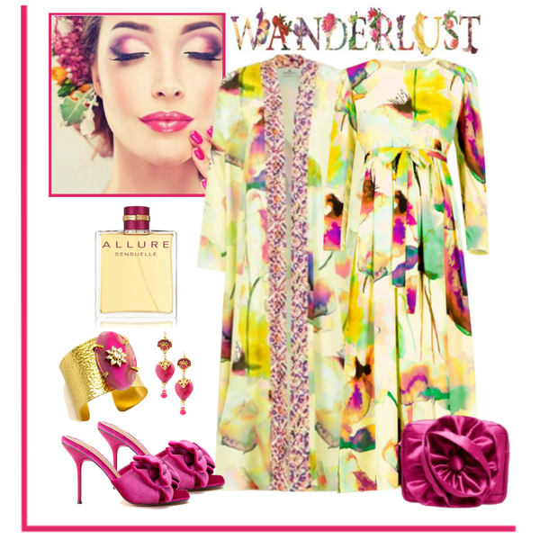 Dhara Sheth Floral Kimono & Dress Look - Fashion look - URSTYLE