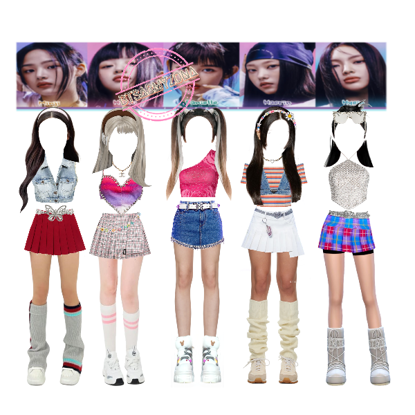 [NEWJEANS] ETA + ASAP + SUPER SHY PERFORMANCE INSPIRED OUTFIT SET ...