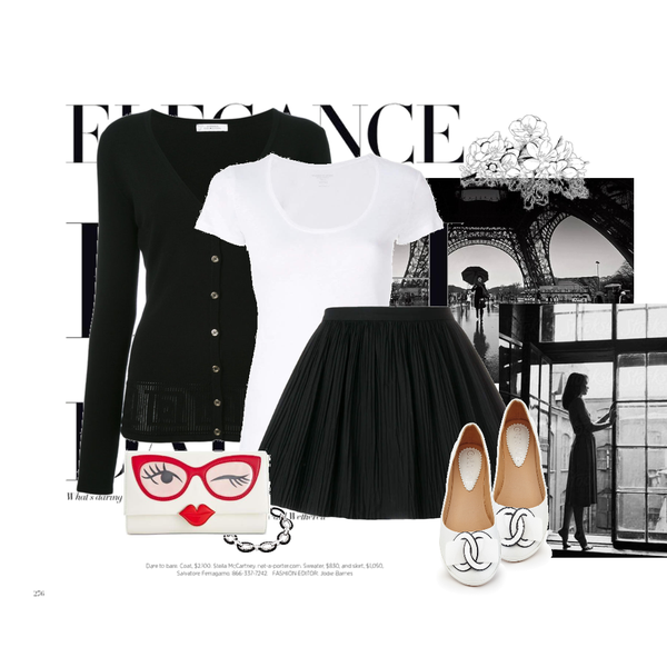 Black And White Preppy Style Fashion Look Urstyle
