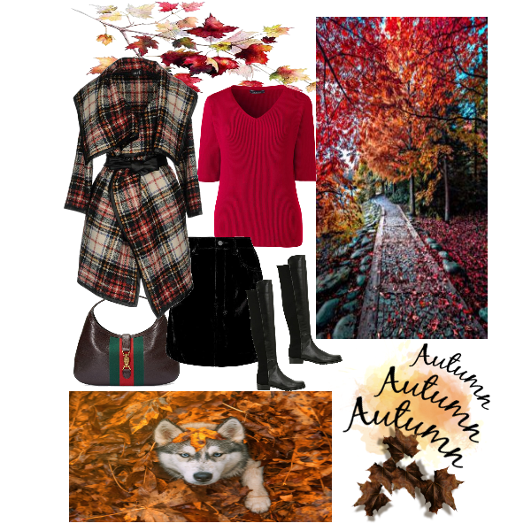 Plaid in Autumn - Fashion look - URSTYLE