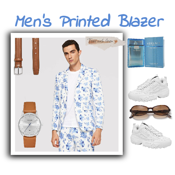 Men’s Printed Blazer - Fashion look - URSTYLE