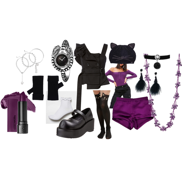 Purple Cat girl - Fashion look - URSTYLE