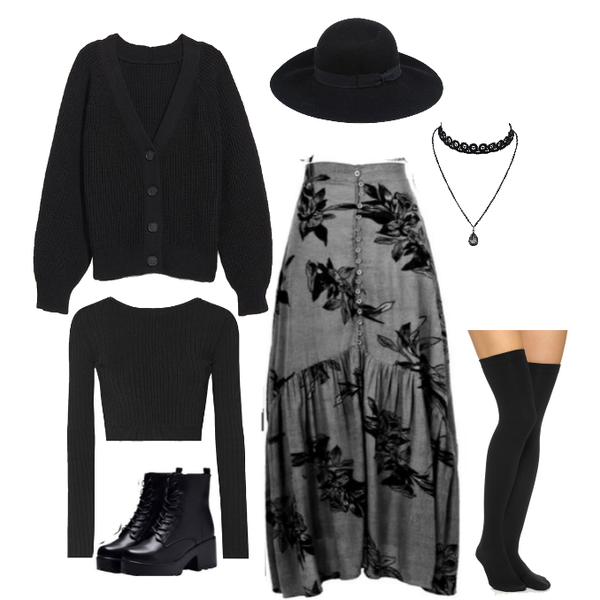 Little bit hippie, little bit goth - Fashion look - URSTYLE