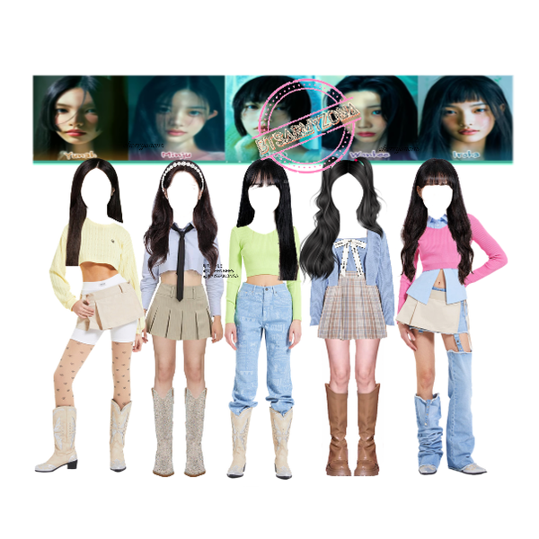 [ILLIT] MAGNETIC PERFORMANCE INSPIRED OUTFIT SET - Fashion look - URSTYLE