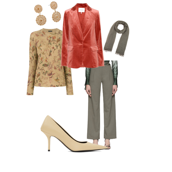 Thanksgiving Floral and Velvet - Fashion look - URSTYLE