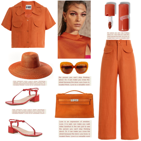 rust-orange-monochromatic-outfit-summer-styles - Fashion look - URSTYLE