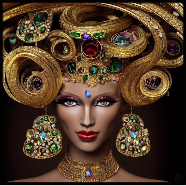 Jeweled Face - Fashion look - URSTYLE