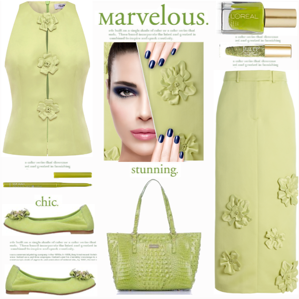 -spring-green-monochromatic-outfits - Fashion look - URSTYLE