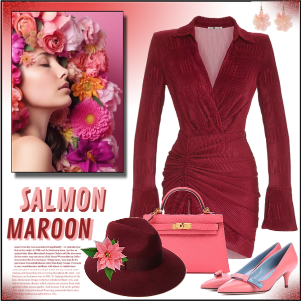 salmon-maroon - Fashion look - URSTYLE