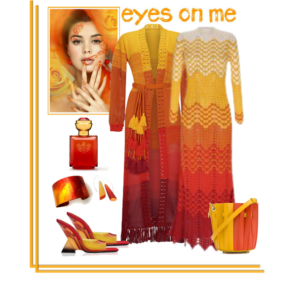 Escvdo Sunset Cardigan & Dress Look - Fashion look - URSTYLE