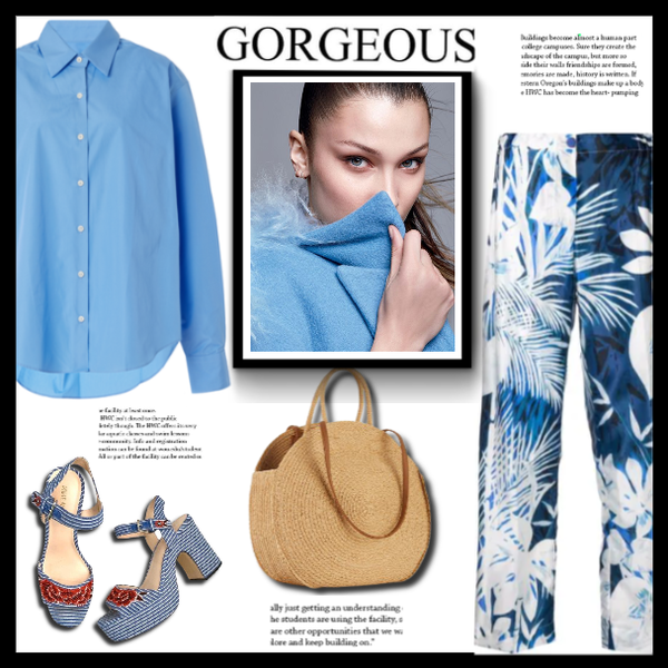 chic-ways-to-style-a-classic-blue-shirt - Fashion look - URSTYLE