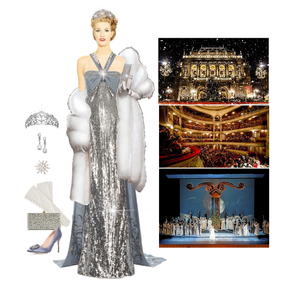 HM Queen Rose attends the new presentation of "Norma" of Bellini at the ...