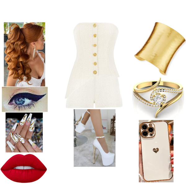 White & Gold - Fashion look - URSTYLE