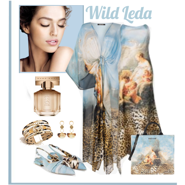 Roberto Cavalli Wild Leda Kimono & Dress Look - Fashion look - URSTYLE