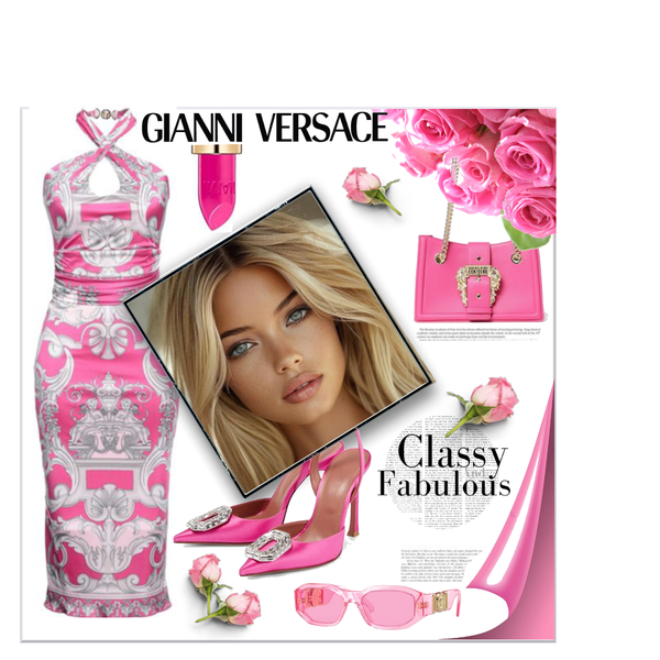VERSACE PINK DRESS - Fashion look - URSTYLE