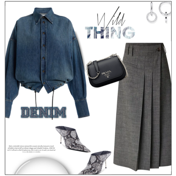 Blue and Gray - Fashion look - URSTYLE