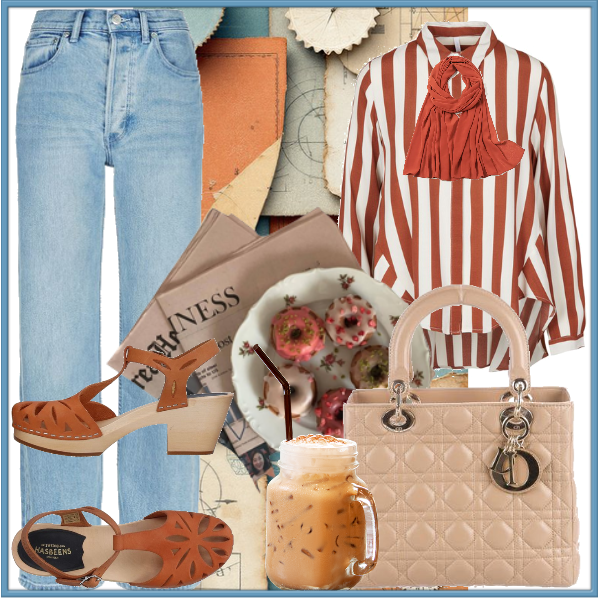 Hijab: Rust & Denim - Fashion look - URSTYLE